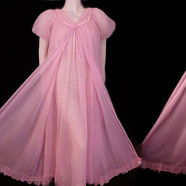 Pink Peignoir Set - Etsy