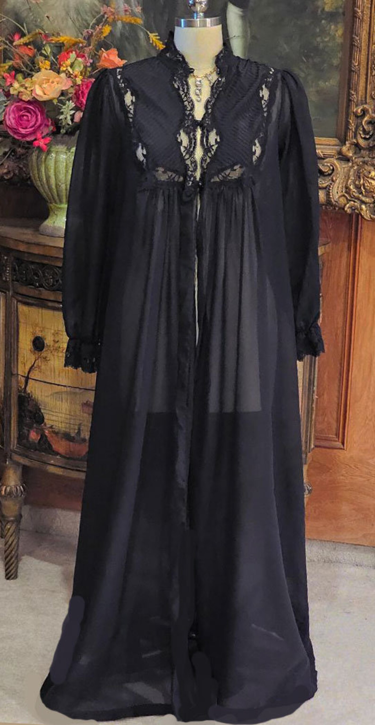 Vintage Rosa Puleo-szule Lily for Lily of France Black Pleated Semi ...