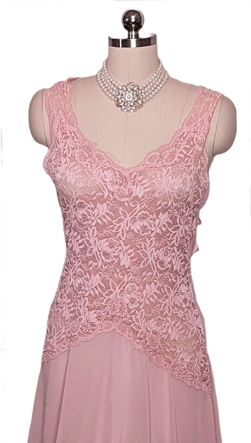 Vintage Victorias Secret Strawberry Ice Cream Lace Nightgown With Satin ...