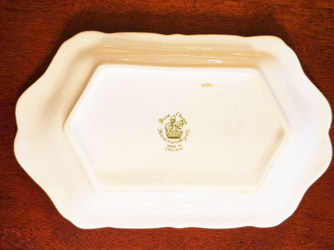Vintage Small Hammersley Bone China England Gold Gilded Floral Titbit ...