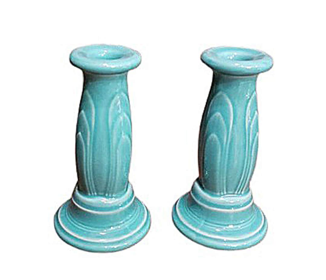 New Vintage Genuine Fiestaware Turquoise Homer Laughlin Set of 2 ...
