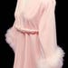 Vintage Saks Fifth Avenue Pink Marabou Velour Dressing Gown Robe - Etsy
