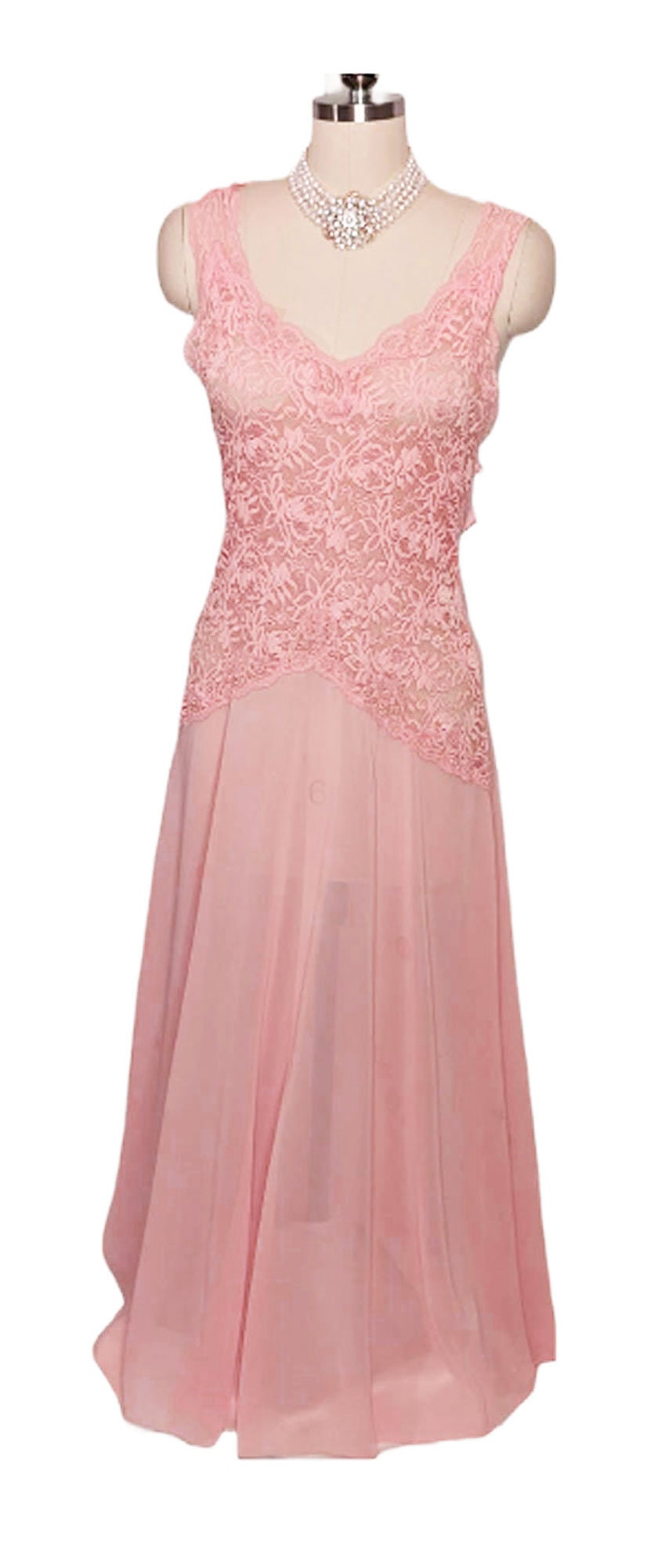 Vintage Victorias Secret Strawberry Ice Cream Lace Nightgown With Satin ...