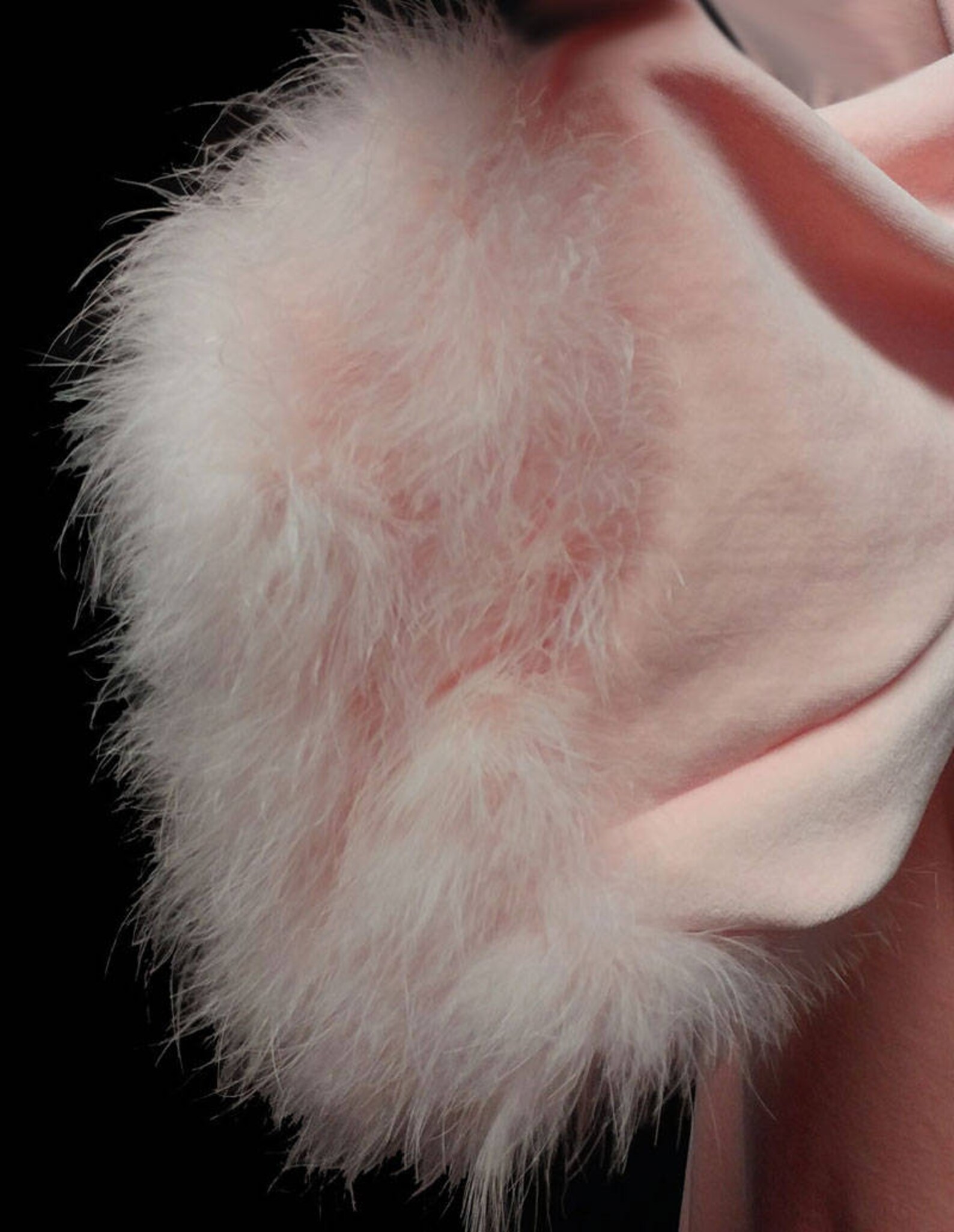 Vintage Saks Fifth Avenue Pink Marabou Velour Dressing Gown Robe - Etsy