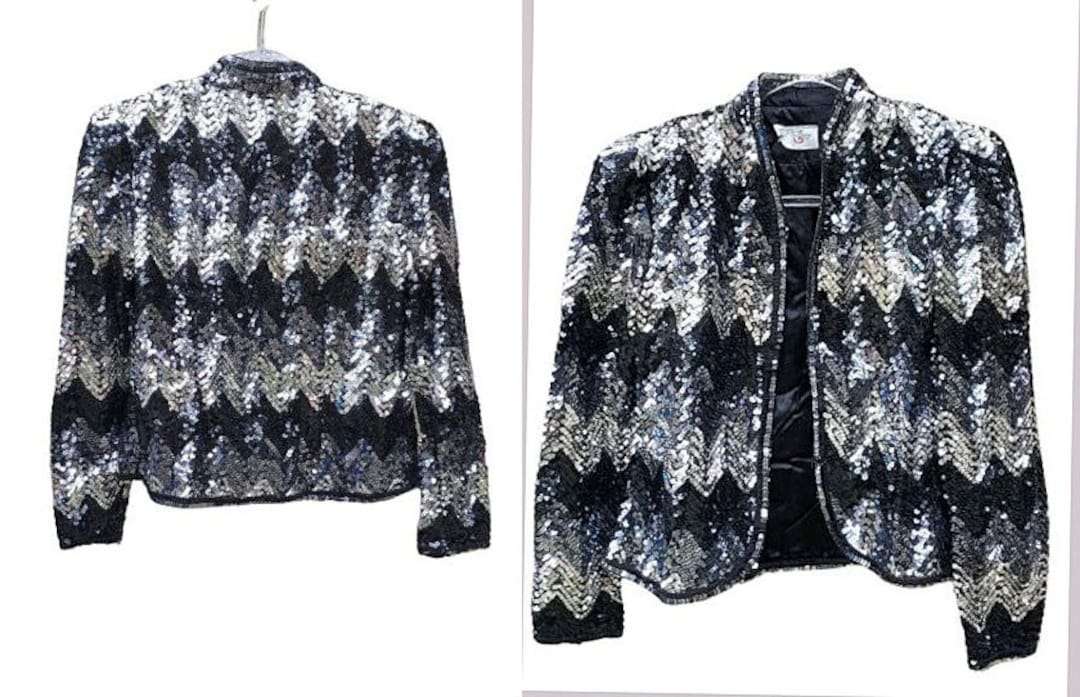Vintage Sparkling Jacket Encrusted With Sequins Perfect for the ...