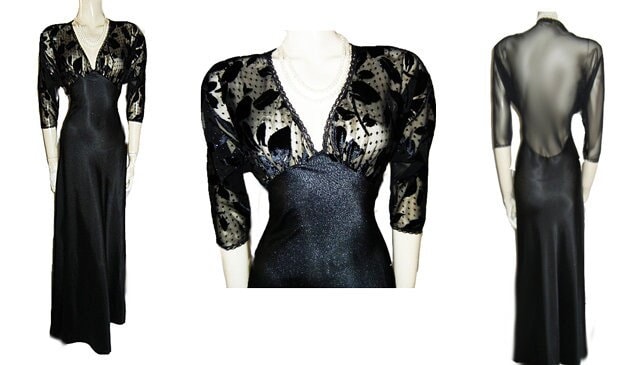Vintage Blanche Nightgown Sprinkled W Sparkling Glitter Burnout Velvet ...