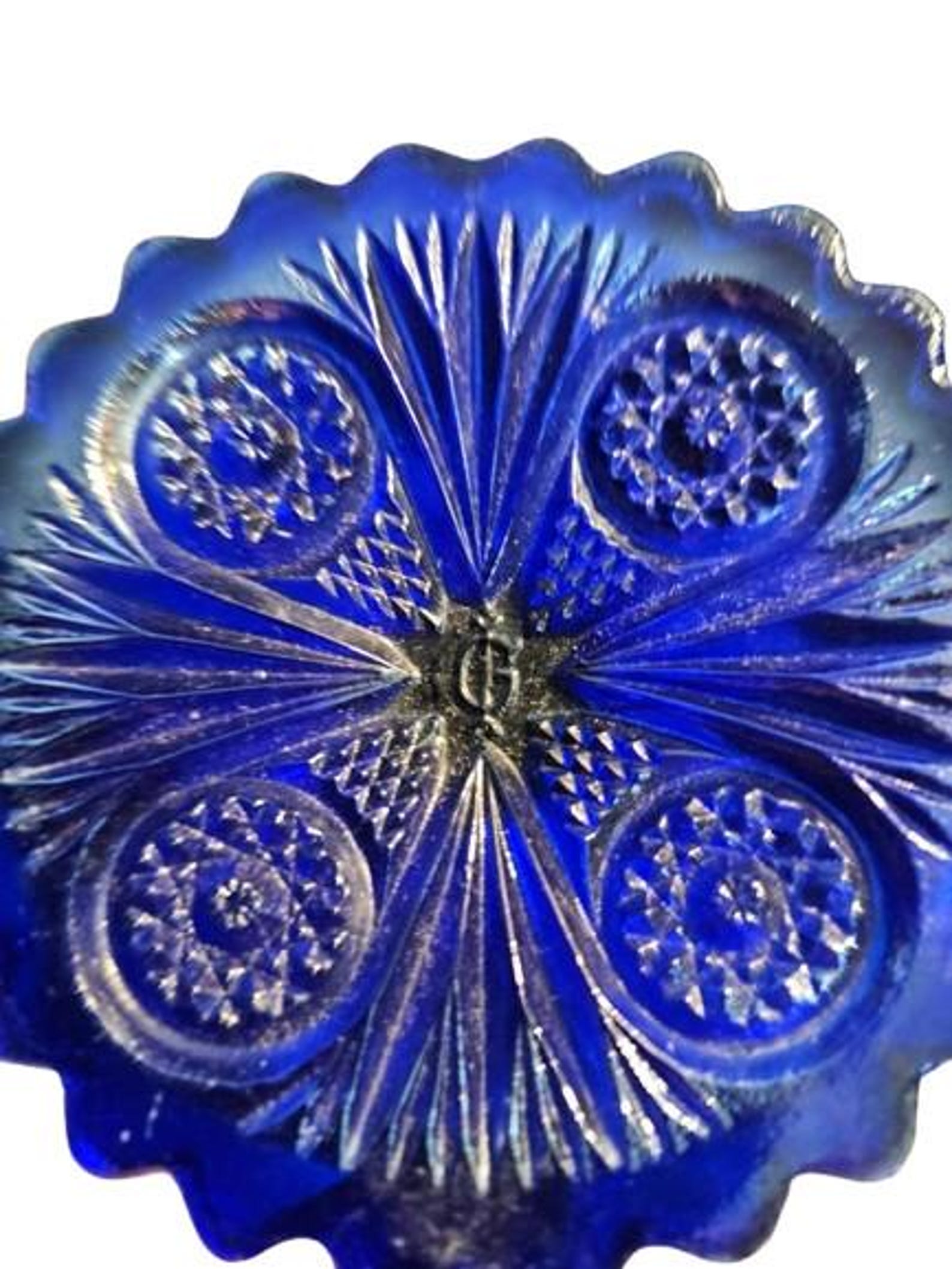 Vintage Imperial Marks Carnival Amethyst Violet Ruffled Candy Dish ...