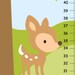 Deer GROWTH CHART Personalized Woodland Children Growth Chart Blue and ...