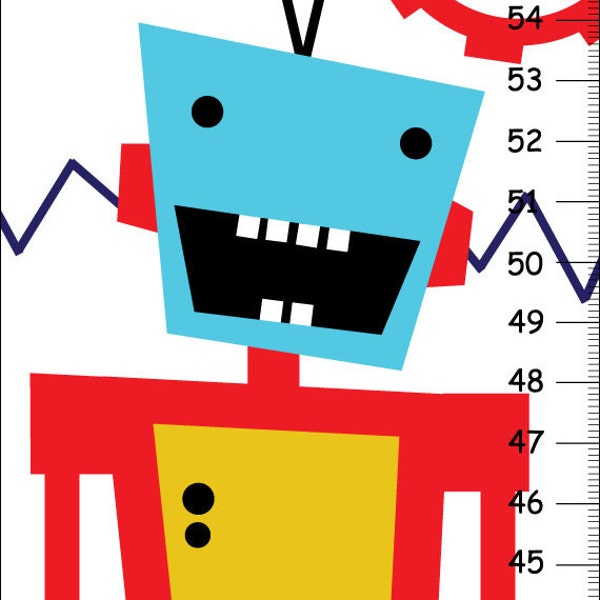 Robot Growth Chart - Etsy