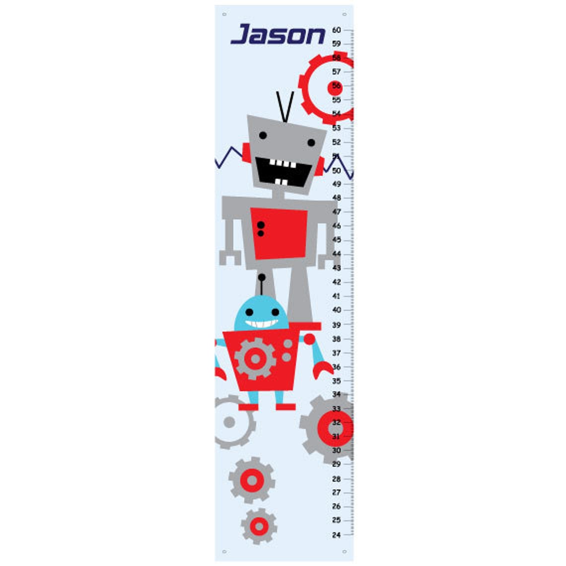 Robot GROWTH Chart Kids Bedroom Baby Nursery Wall Art - Etsy