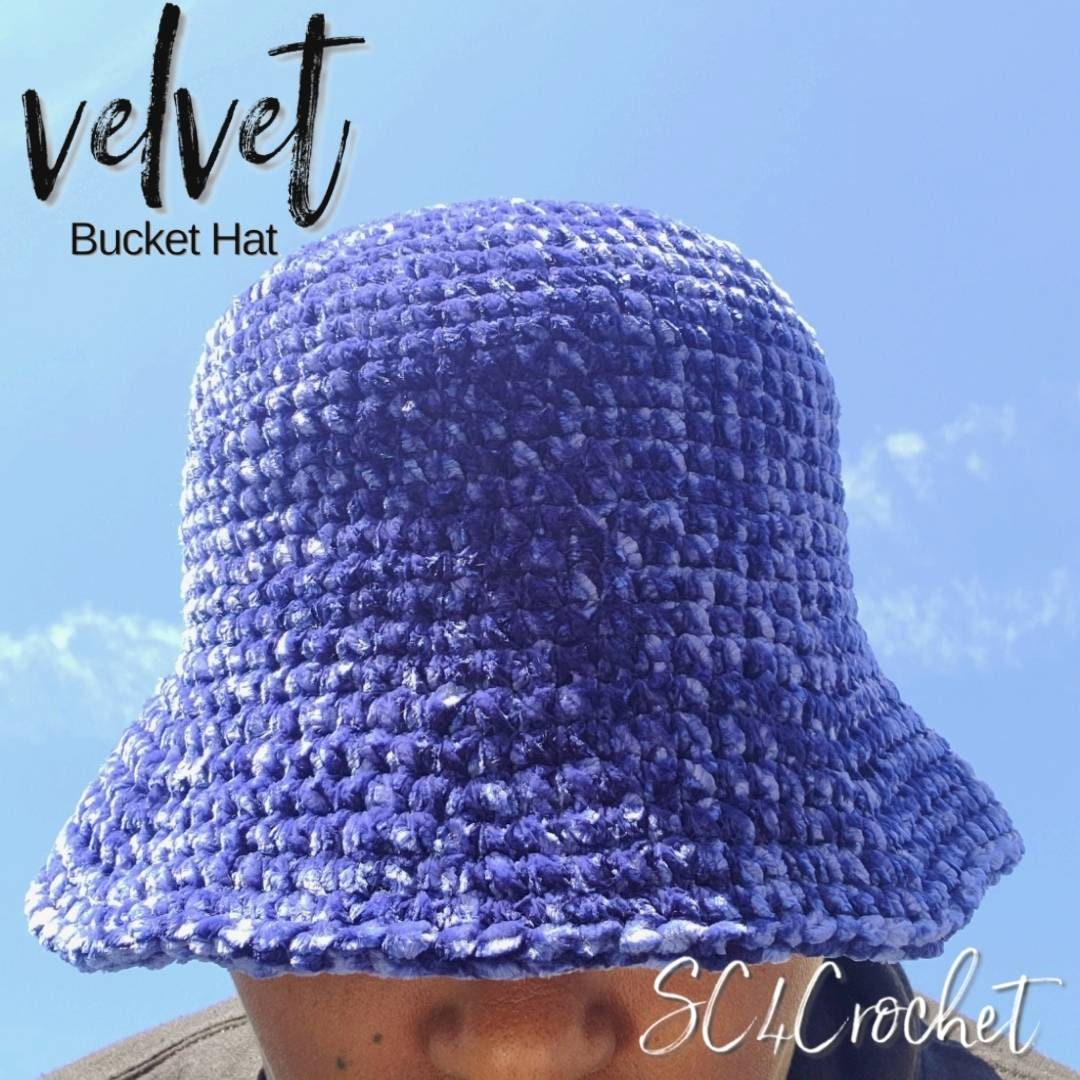 Velvet Bucket Hat SC4 Crochet - Etsy