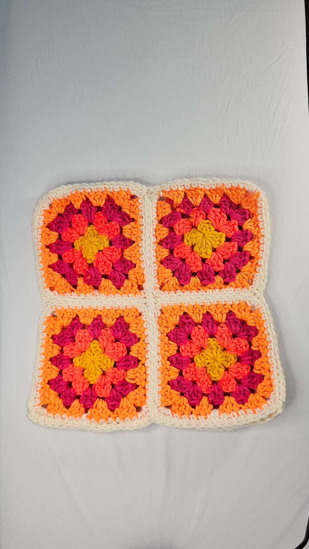 The 8 Square Beanie Hat Car Ear Style Beanie Crochet Granny Square - Etsy