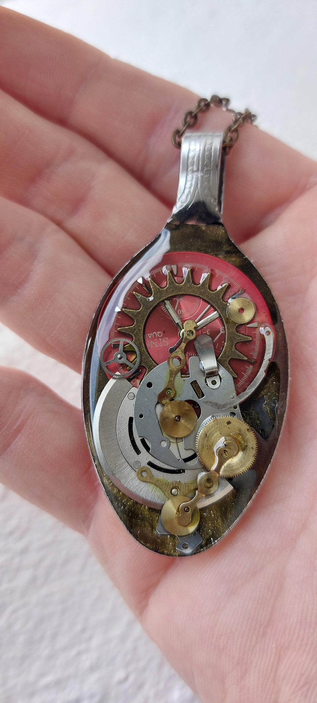 Mechanical Watch Steampunk Spoon Necklace - Etsy