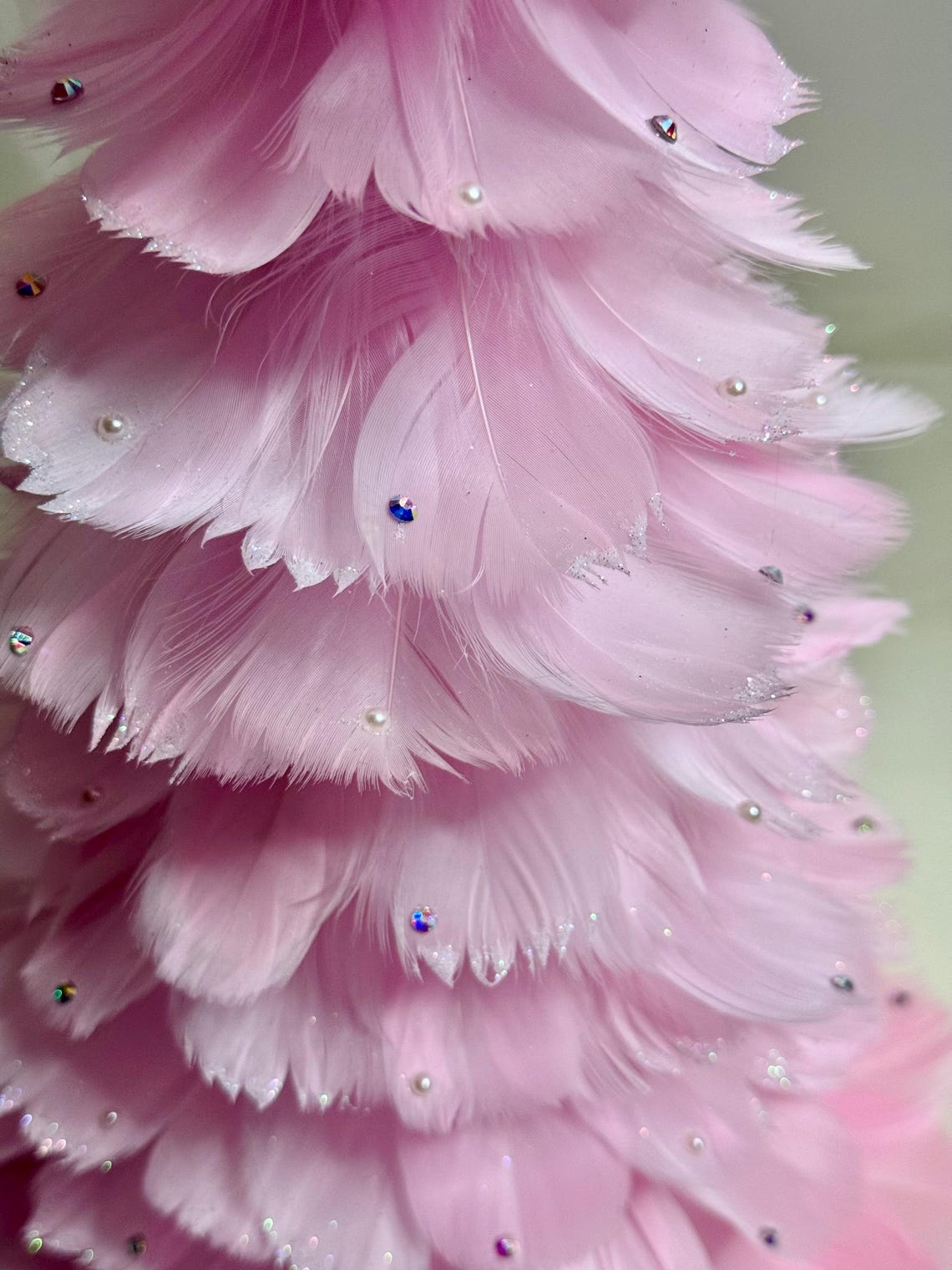 Pretty in Pink Feather Christmas Tree - Etsy