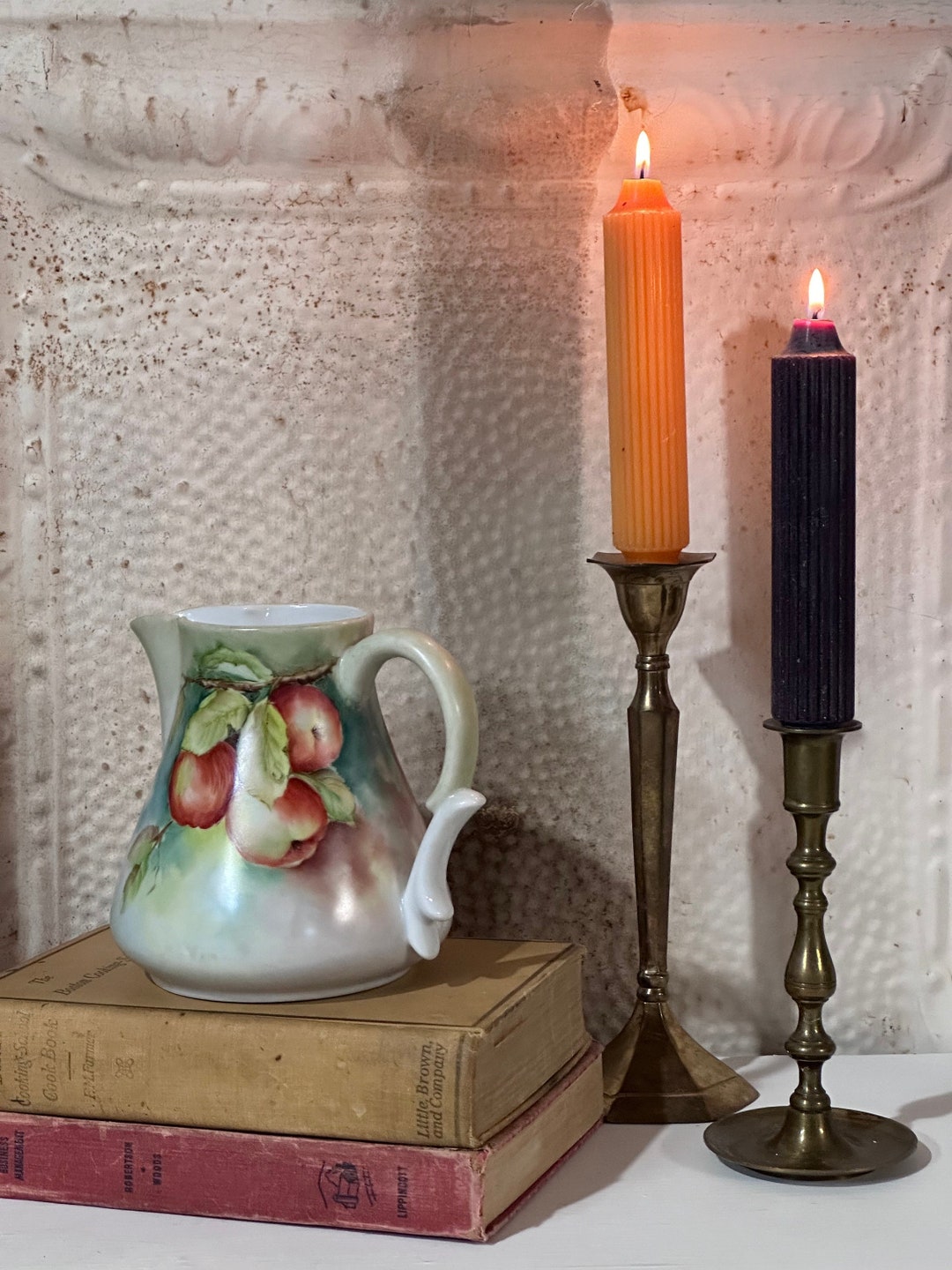 Vintage Handpainted Apple Pitcher / Hand Painted Water Pitcher ...