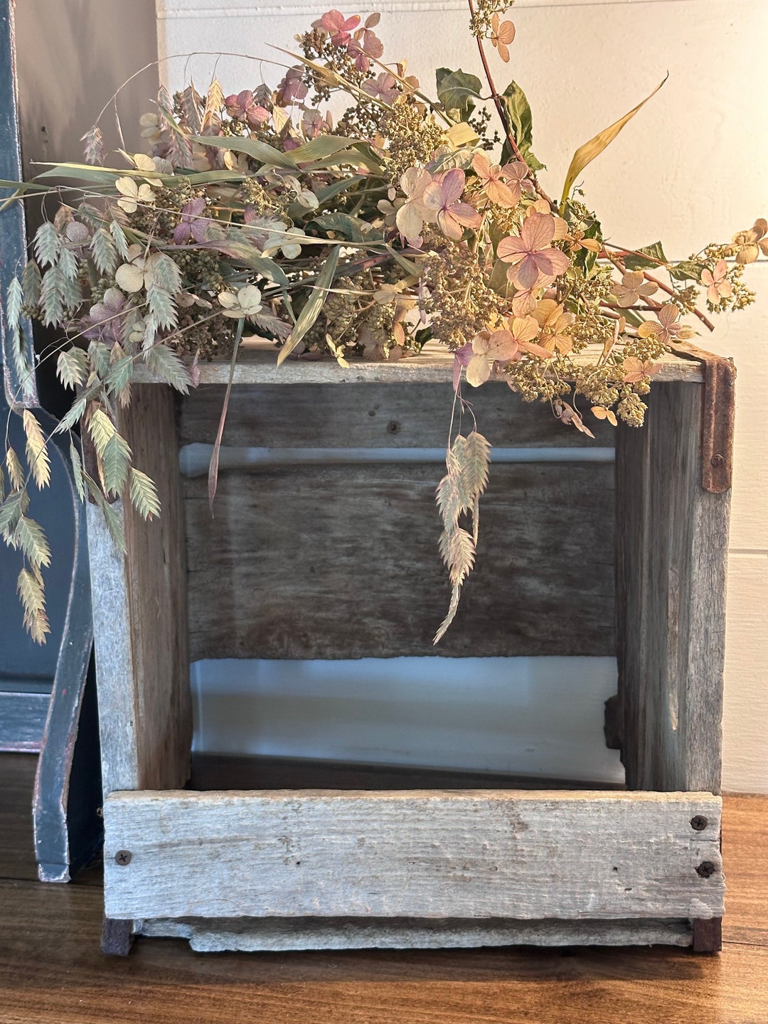 Vintage Wood Crate / Old Milk Crate / Primitive Wood Display Prop ...