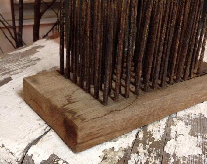 Antique Hatchel Hetchel Flax Comb / Antique Primitive 1800's Handmade ...