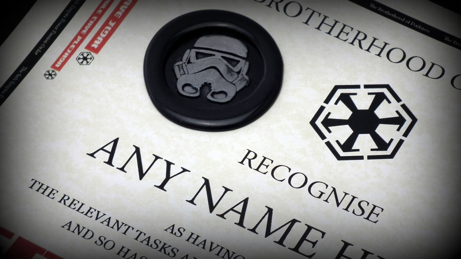 Deluxe Sith Lord Certificate in a Luxury Gift Box - Etsy