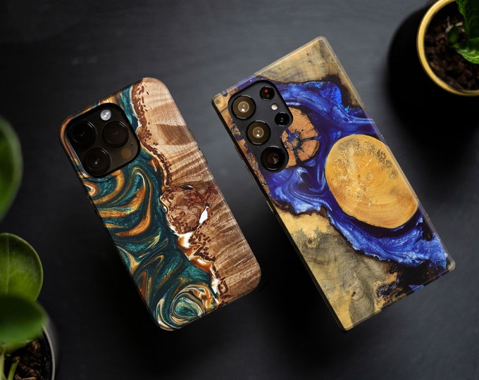 Live Edge Woodresin Cases for Pixel, iPhone & Galaxy Magsafe Ring ...