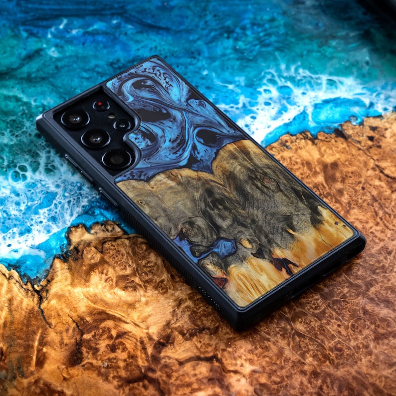 Galaxy S25, S24, S23, S22, Plus, Ultra - Wood+resin Traveler Protective ...