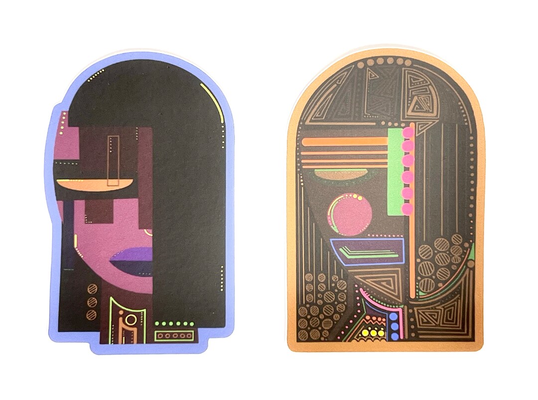 Robot Warrior STICKERS- Set of 2! - Etsy