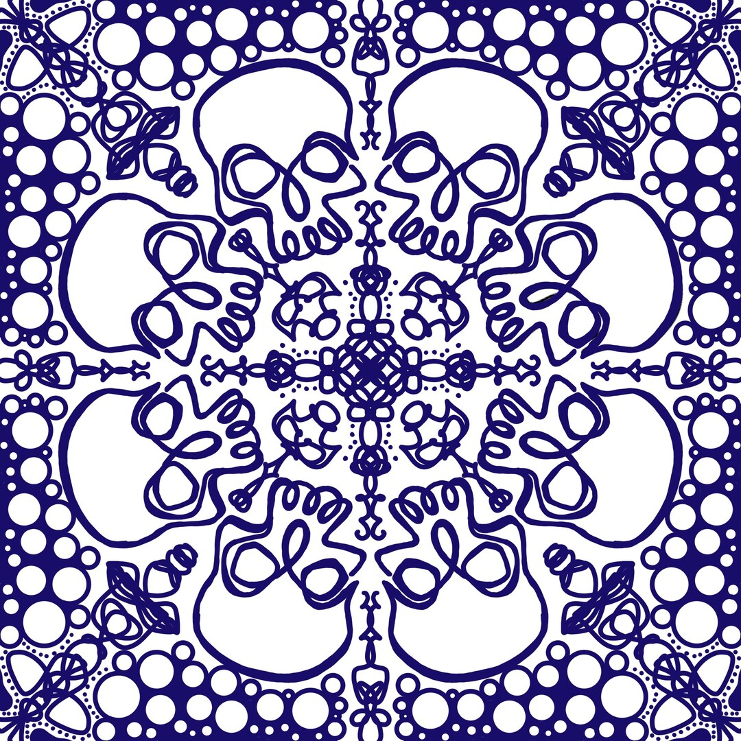 SKULL Mandala Digital Art Download - Etsy