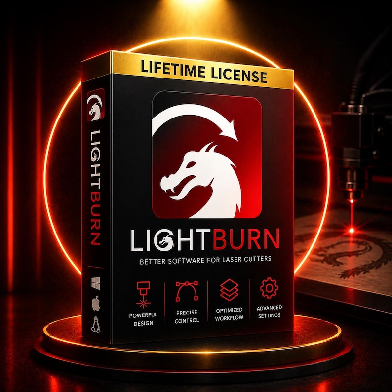 Software laser LightBurn Pro | Strumento di progettazione per incisione ...