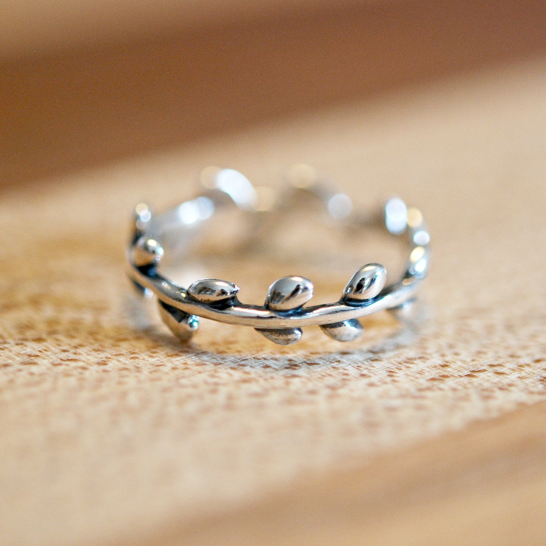 Sterling Silver Branch Ring Olive Leaf Ring Botanical Ring - Etsy Canada