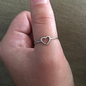 Sterling Silver Heart Ring, Silver Rings for Women, Gift for Her ...