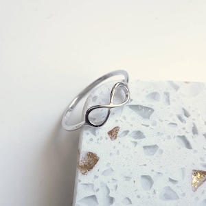 Sterling Silver Infinity Ring, Stacking Rings for Women, Eternity Ring ...