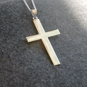 Extra Large Sterling Silver Cross Pendant, Large Cross Necklace, Big ...