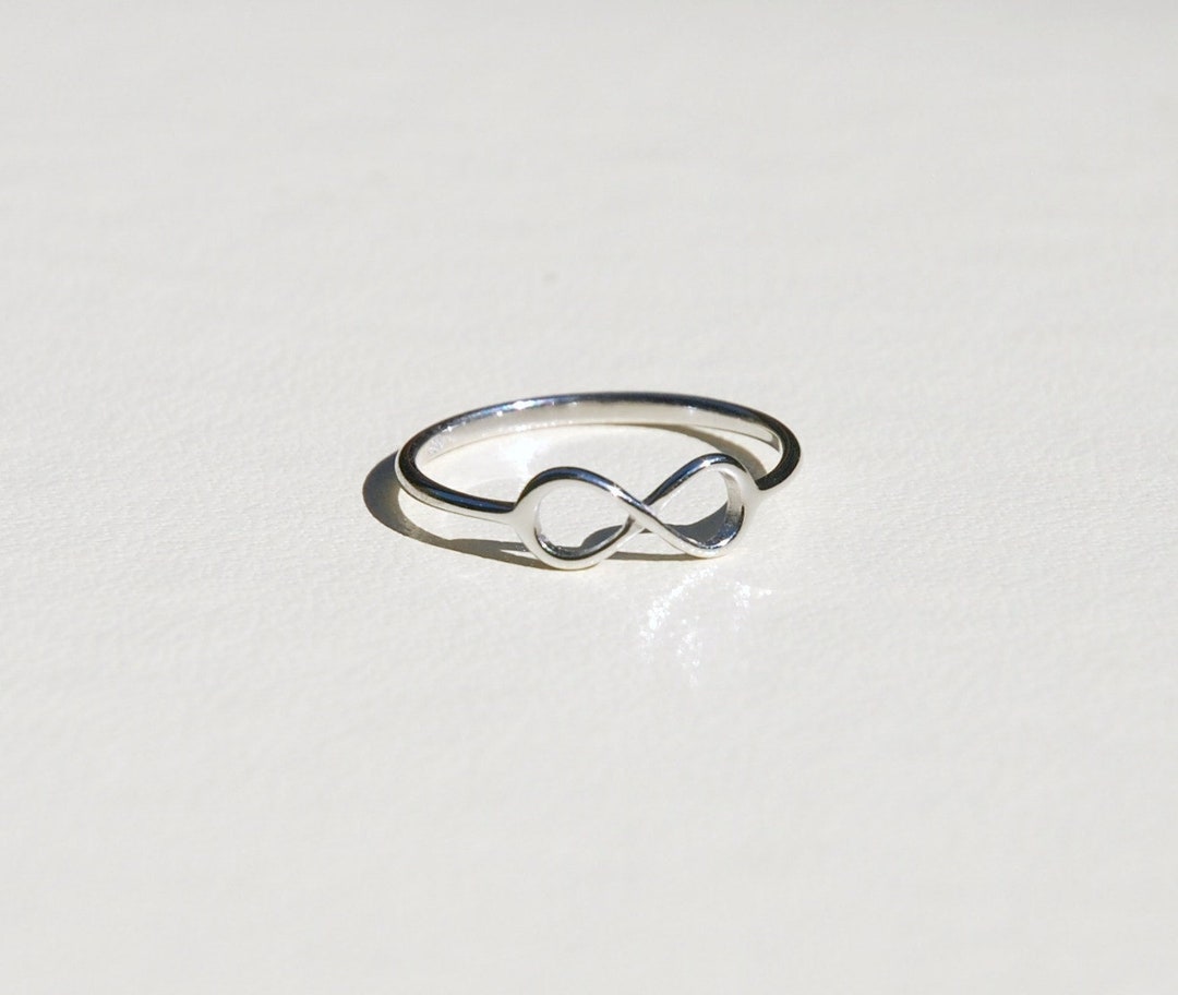 Sterling Silver Infinity Ring, Stacking Rings for Women, Eternity Ring ...