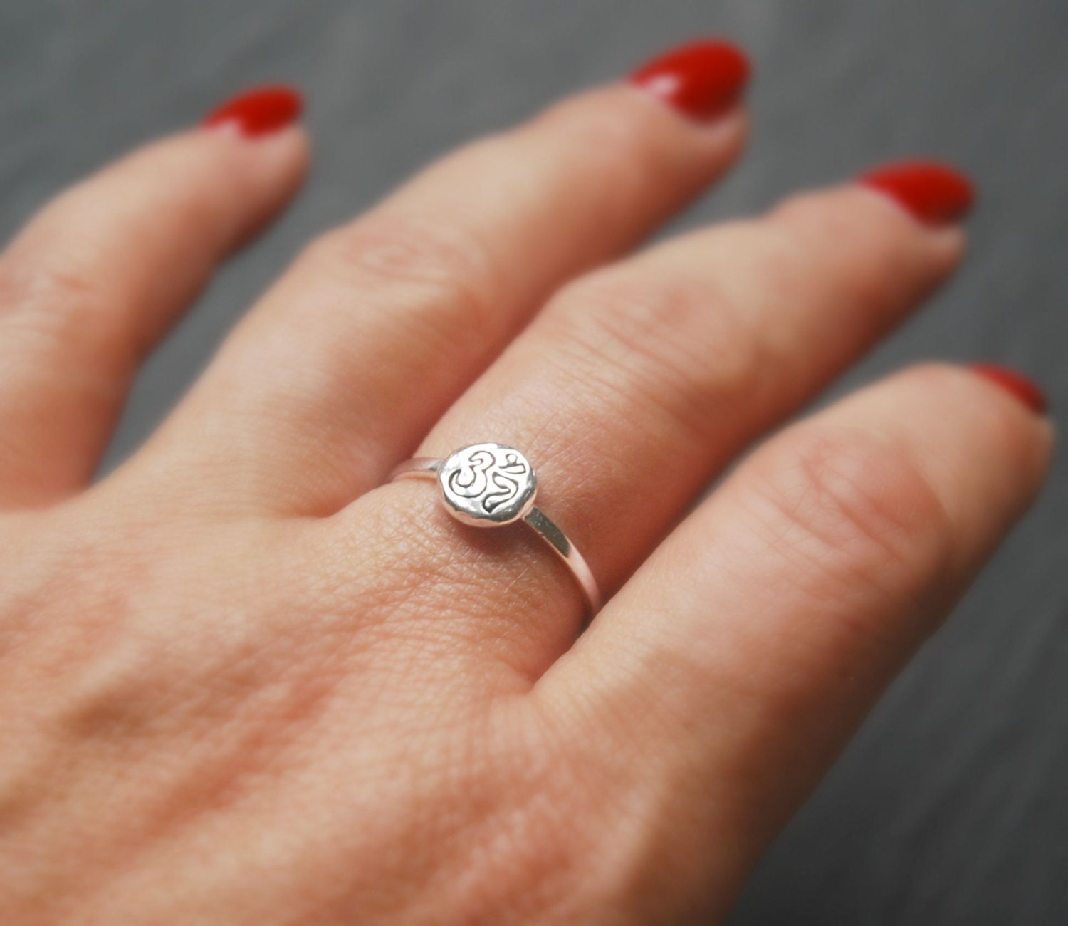 Sterling silver ohm ring om rings for women unique gift | Etsy