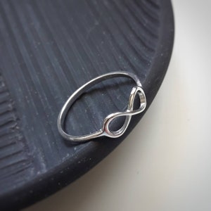 Sterling Silver Infinity Ring, Stacking Rings for Women, Eternity Ring ...