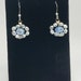 Dainty Sterling Silver Blue Crystal Dangle Drop Earrings - Etsy