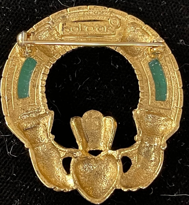 Vintage 1980s Soldor Claddagh Pin Costume Jewelry Celtic Irish ...