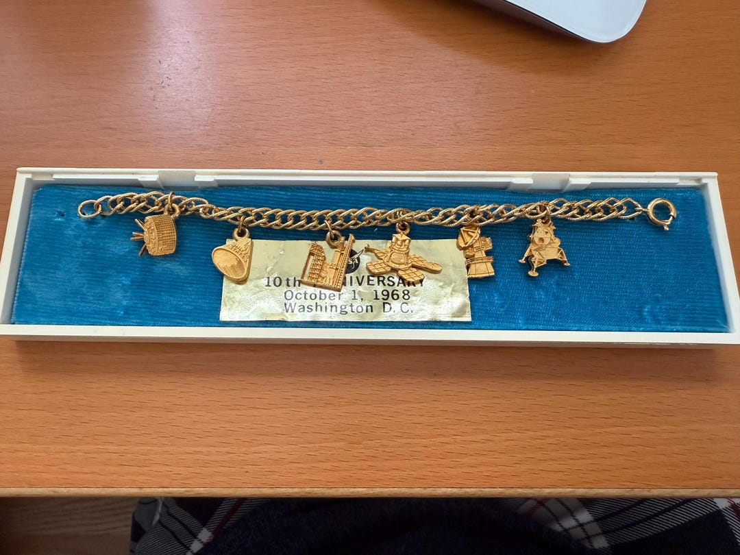 Vintage NASA Collectible Charm Bracelet 10th Anniversary October 1 ...