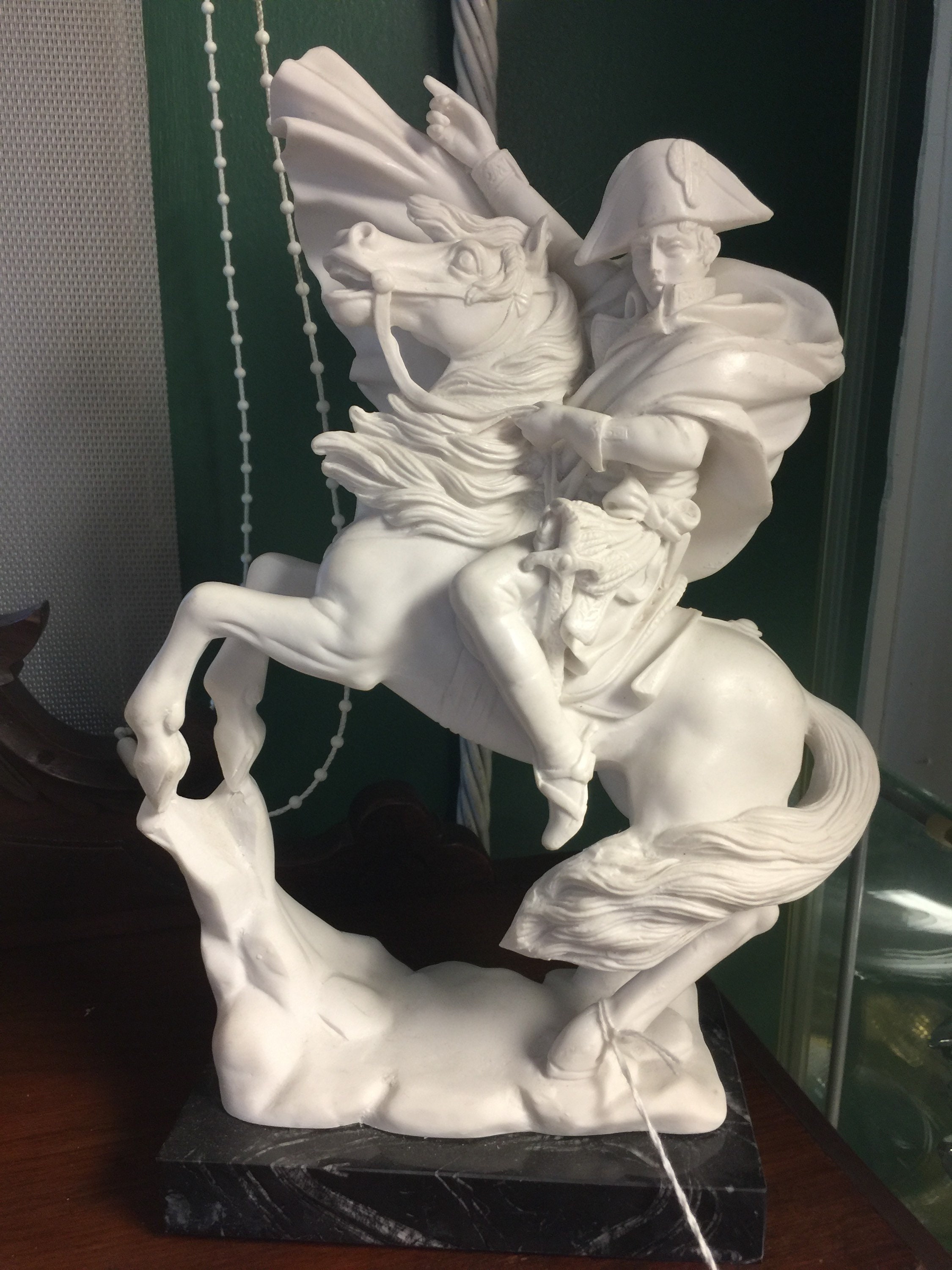 Vintage NAPOLEON Statue Sculpture by G. RUGGERI Italy Resin on Marble ...