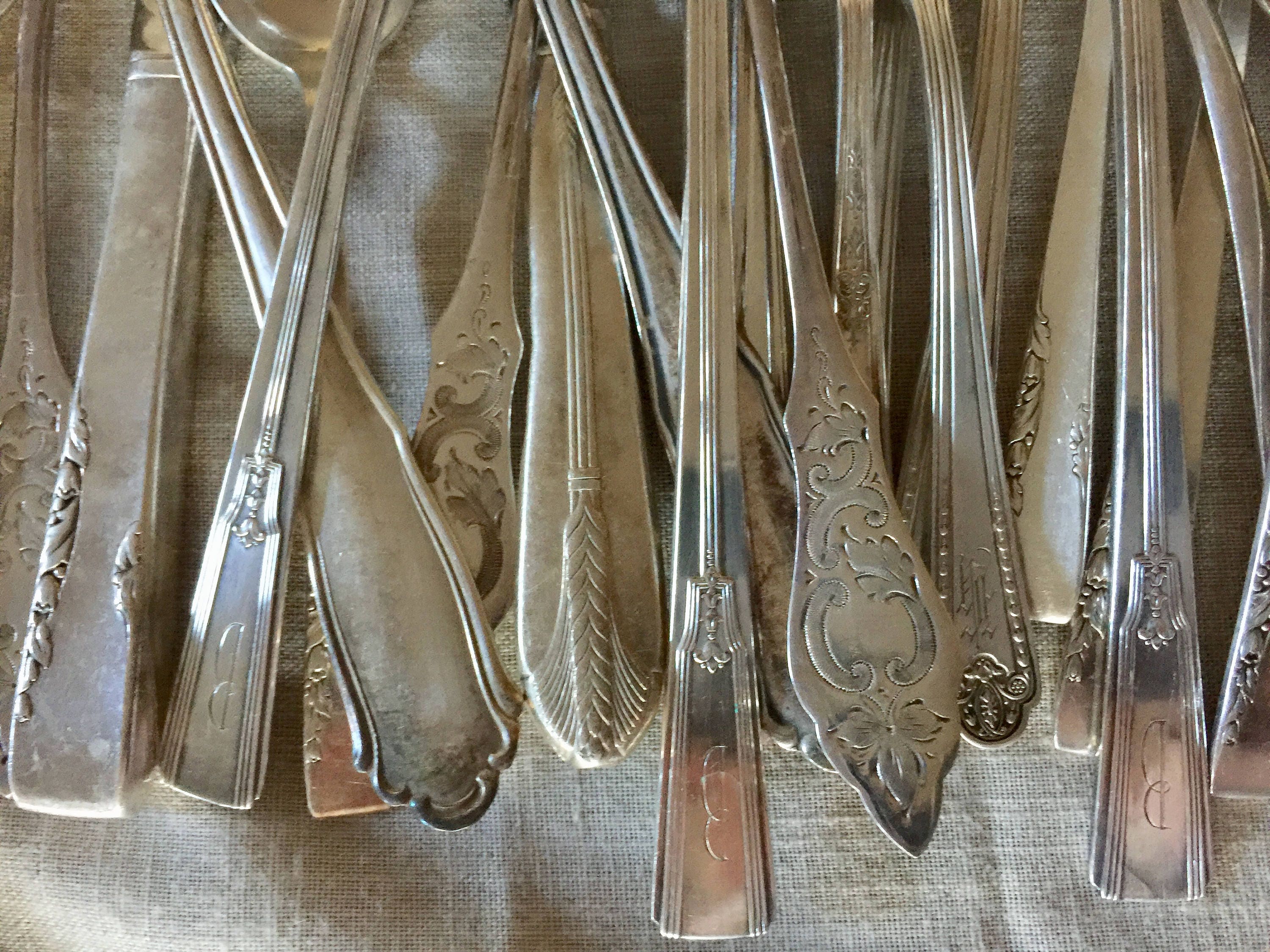 Heirloom Mismatched Vintage Antique Silver-plate Services Cottage ...