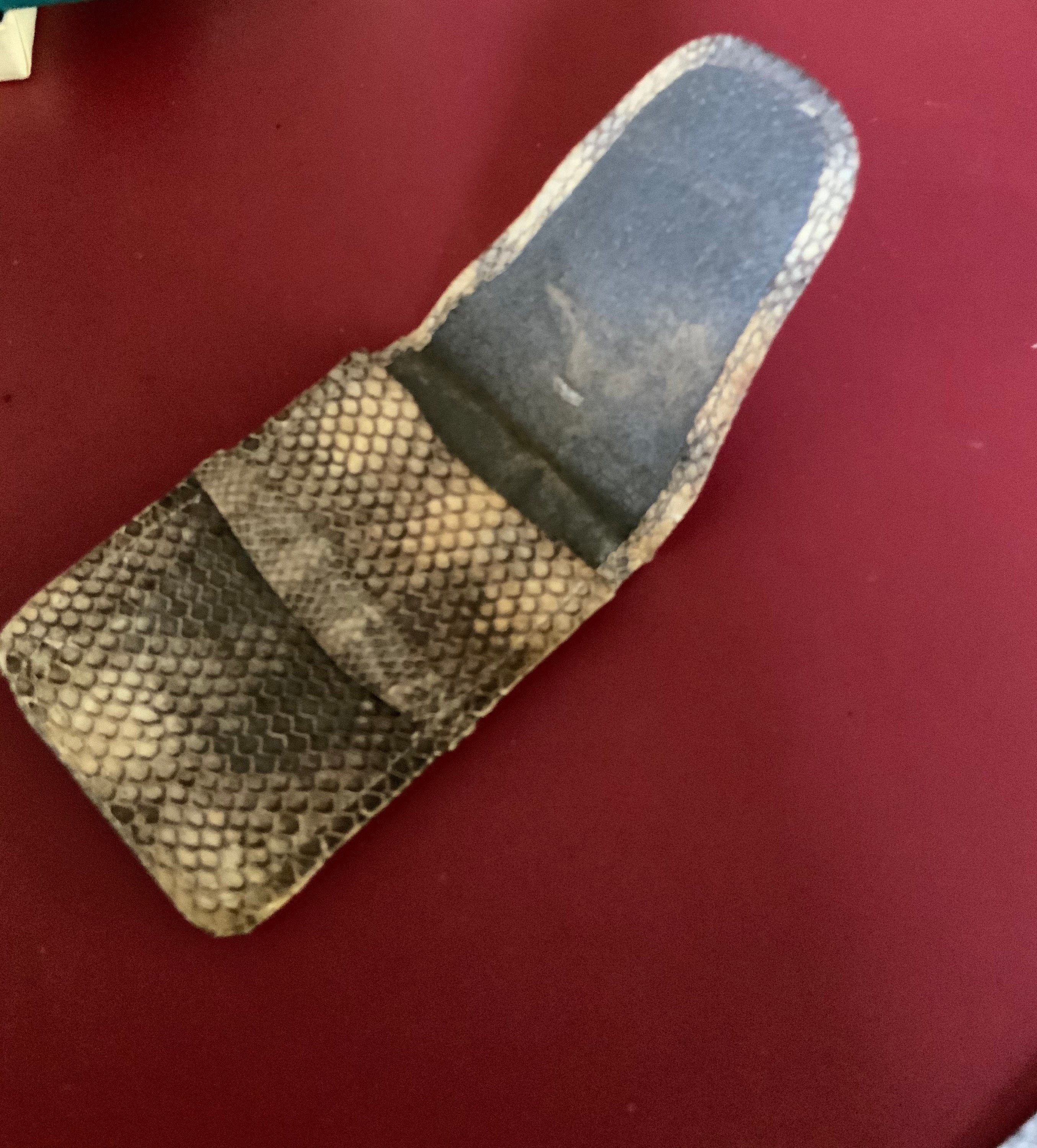 Vintage Snake Skin Card Case Business Cards Credit Cards or Folding ...