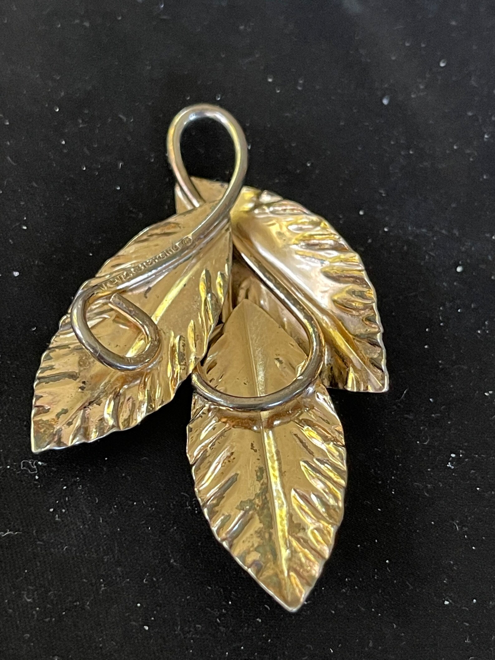 Unusual Vintage 1980s NAPIER Sterling Vermeil Gold Tone Leaf Pendant - Etsy