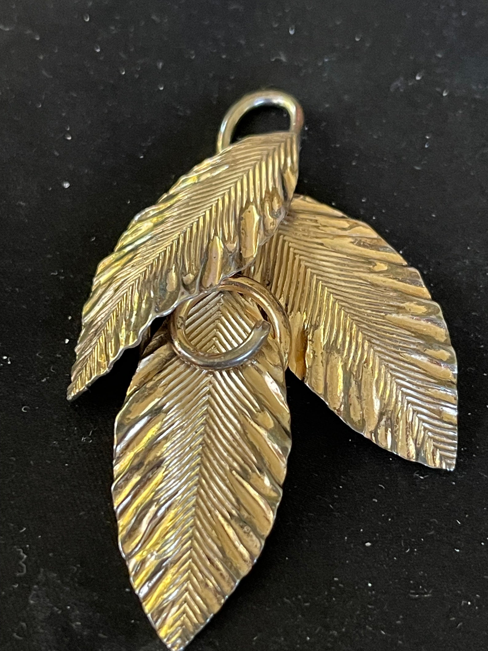 Unusual Vintage 1980s NAPIER Sterling Vermeil Gold Tone Leaf Pendant - Etsy