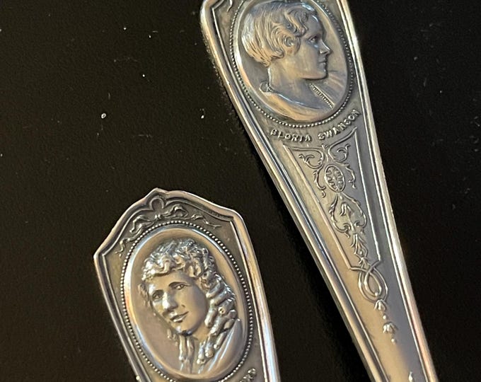 Antique Silent Movie Stars Commemorative Spoons Gloria Swanson and Mary ...