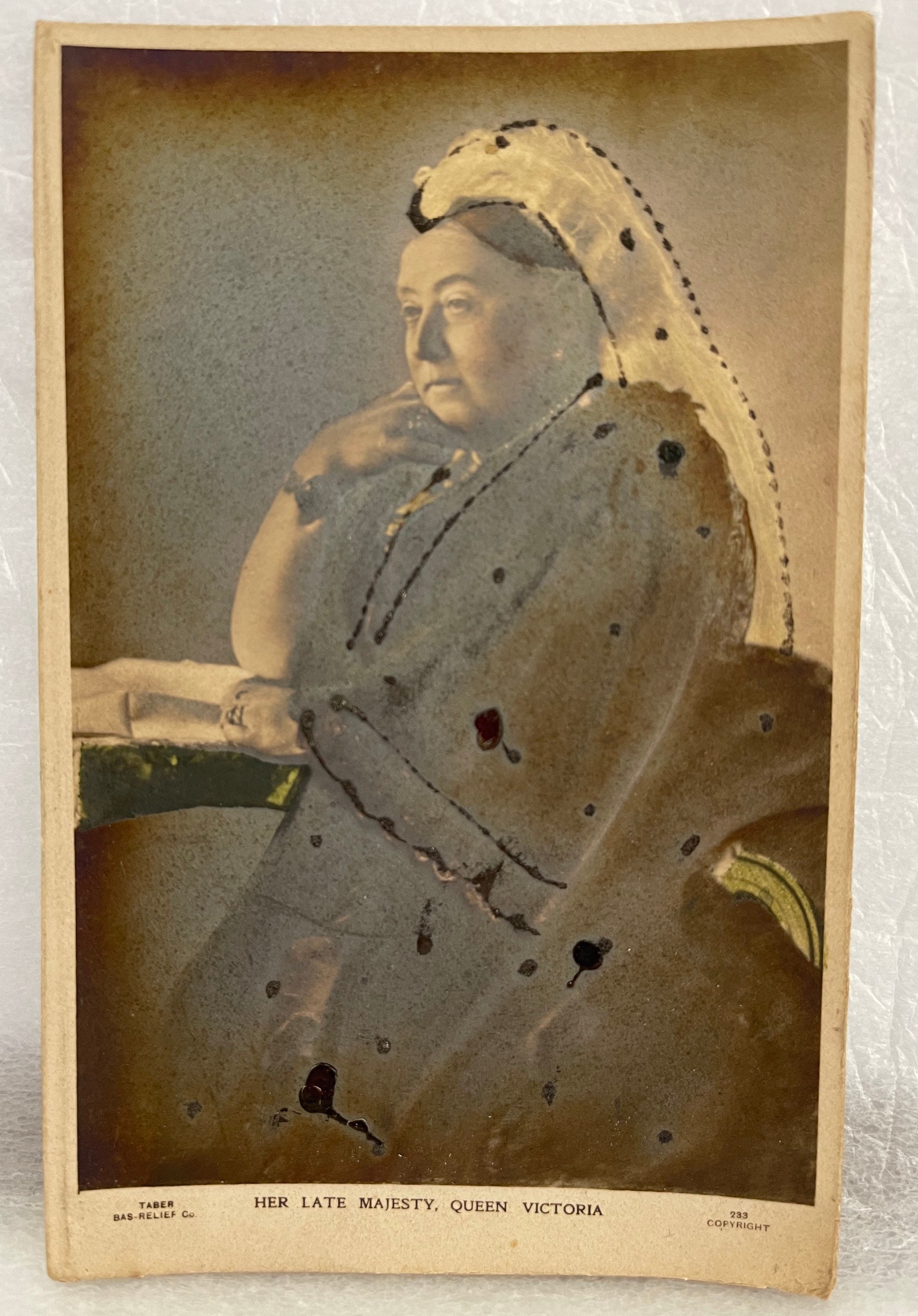 Her Late Majesty, Queen Victoria of England Embossed and Flocked and ...