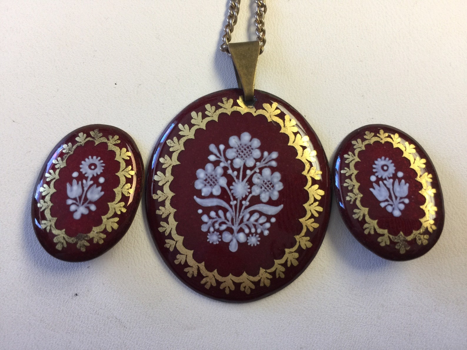 Vintage Eva Scherer Wien Austria Enamel Three-piece Set - Etsy