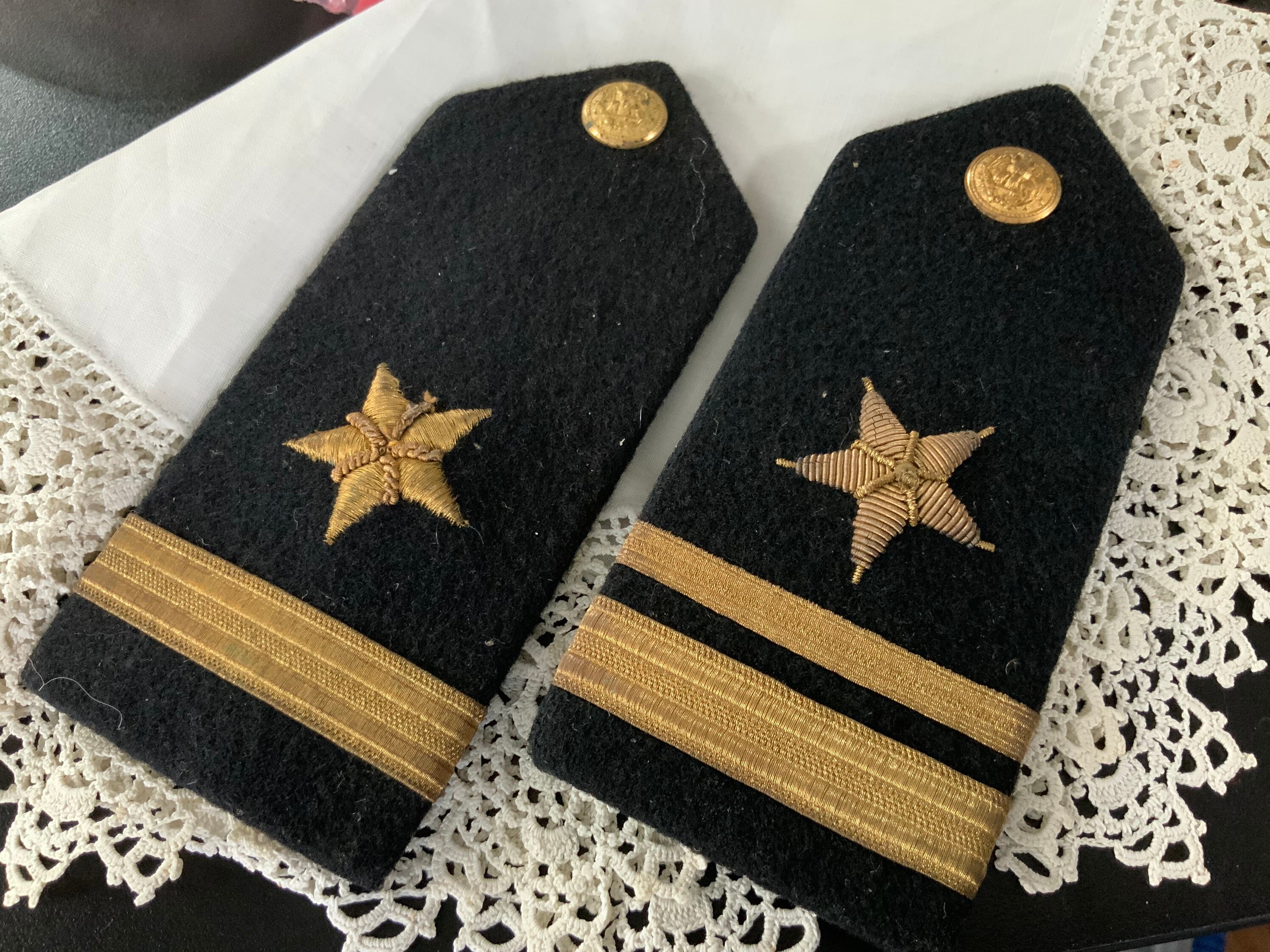 Two Military US Navy World War II World War 2 Shoulderboards Original ...