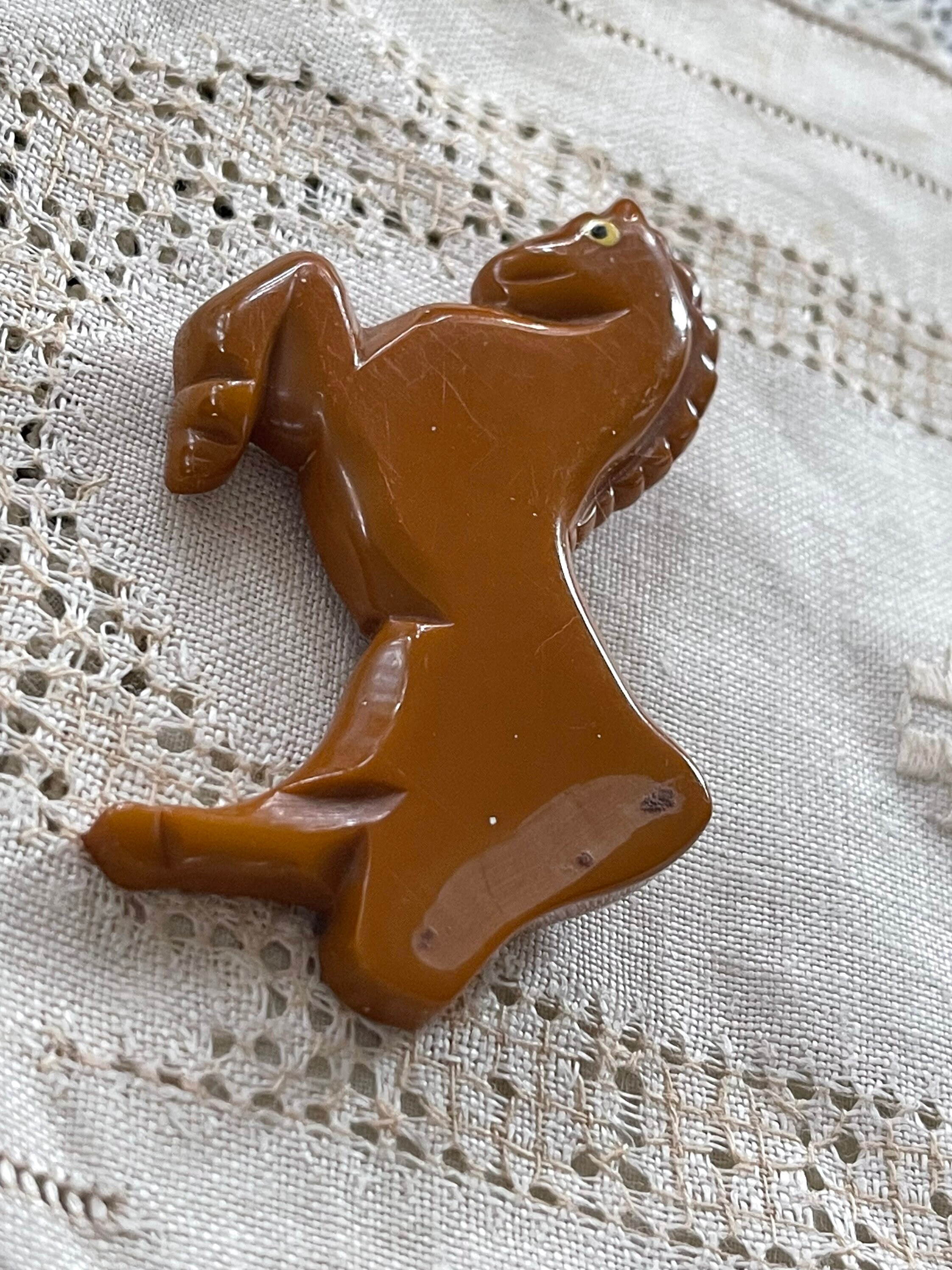 Vintage Bakelite Horse Pin - Etsy