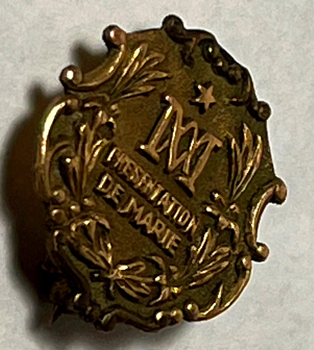 Presentation De Marie Devotional Pin Vintage or Antique Blessed Mother Mary Catholic - Etsy