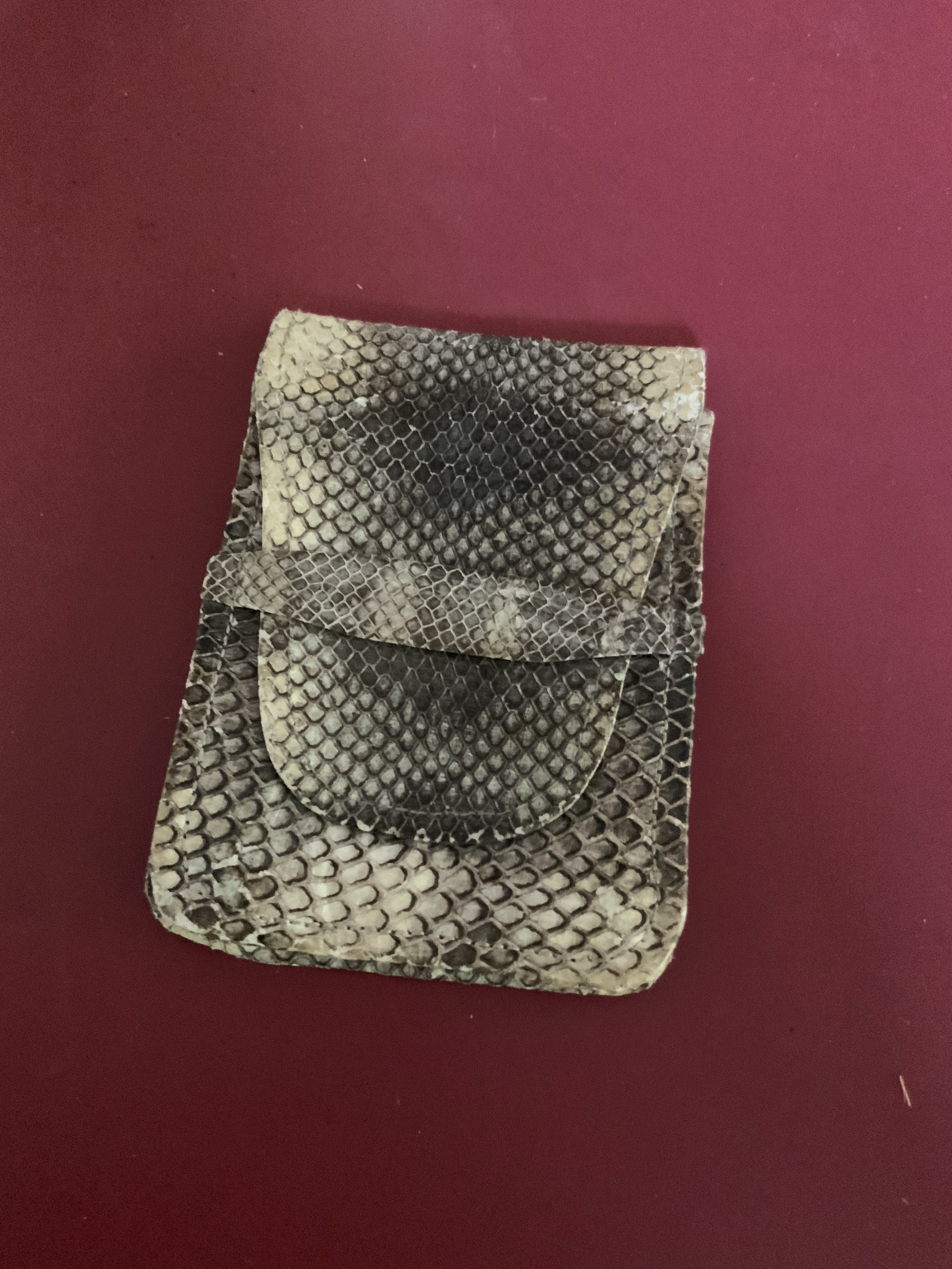 Vintage Snake Skin Card Case Business Cards Credit Cards or Folding ...