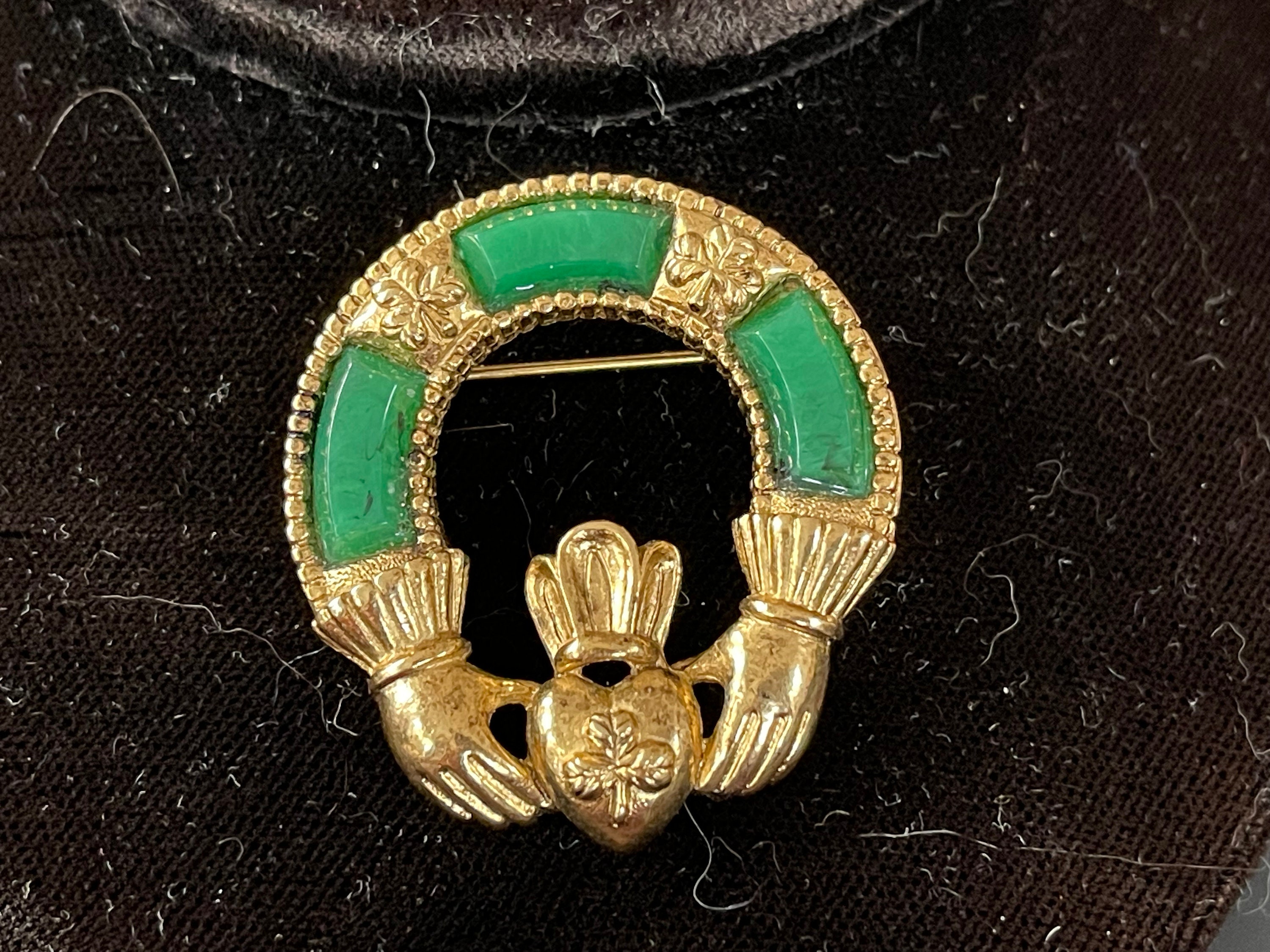 Vintage 1980s Soldor Claddagh Pin Costume Jewelry Celtic Irish ...